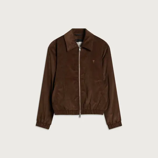 AMI Paris Fine Corduroy Adc Padded Zipped Jacket