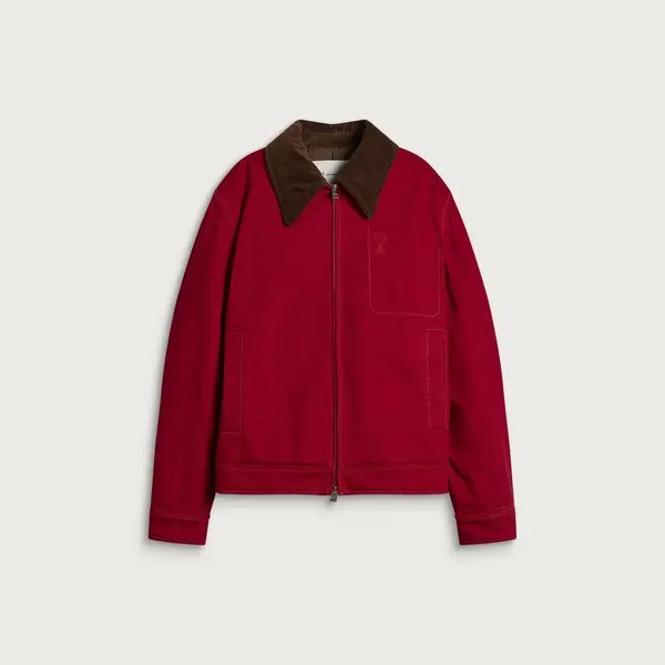 AMI Paris Cotton Twill Zipped Adc Jacket