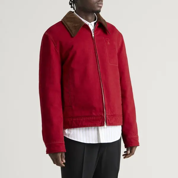 AMI Paris Cotton Twill Zipped Adc Jacket