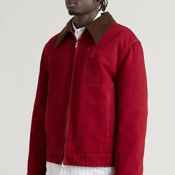 AMI Paris Cotton Twill Zipped Adc Jacket