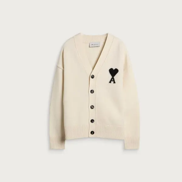 AMI Paris Contrasted Adc Cardigan