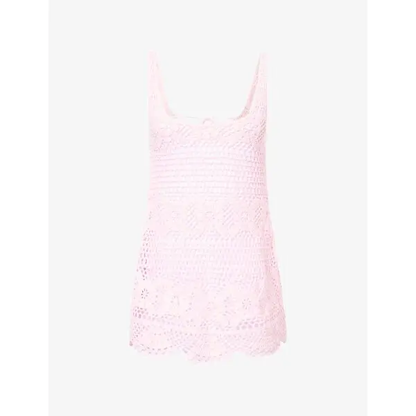 SKIMS Cover-ups Crochet Cotton Mini Dress - Cherry Blossom