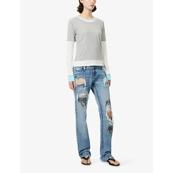 JADED LONDON Tori Distressed Denim Jeans