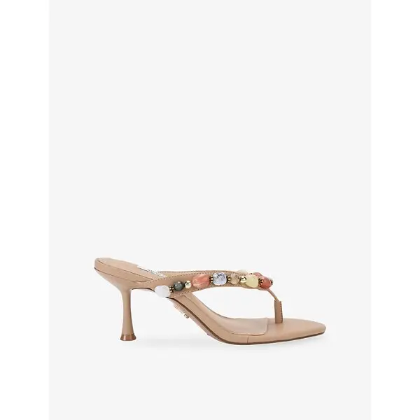 Steve Madden Faroh Faux-leather Heeled Sandals