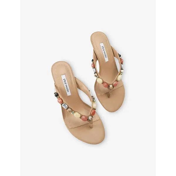 Steve Madden Faroh Faux-leather Heeled Sandals