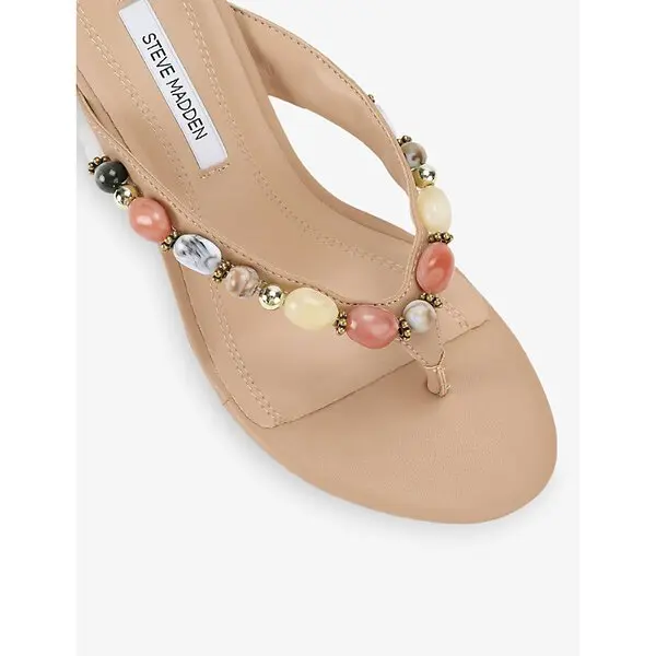 Steve Madden Faroh Faux-leather Heeled Sandals