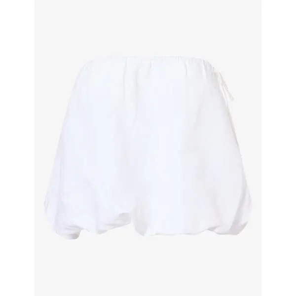 DEIJI STUDIOS Bubble Drawstring Linen Top