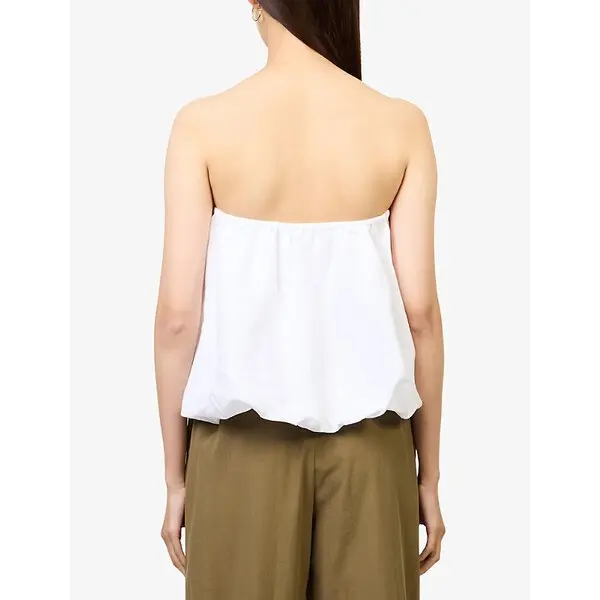 DEIJI STUDIOS Bubble Drawstring Linen Top