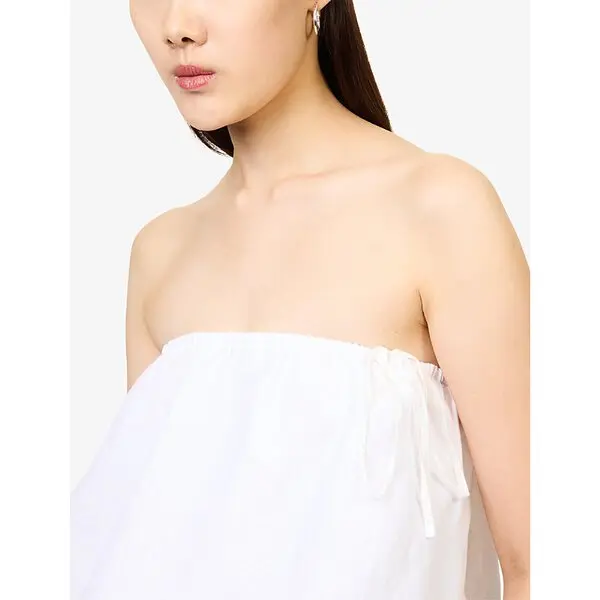 DEIJI STUDIOS Bubble Drawstring Linen Top