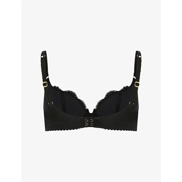 Agent Provocateur Molly Plunge Underwired Satin Bra
