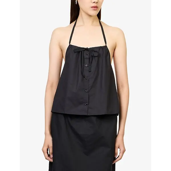 DEIJI STUDIOS Simple Tie Cotton Top