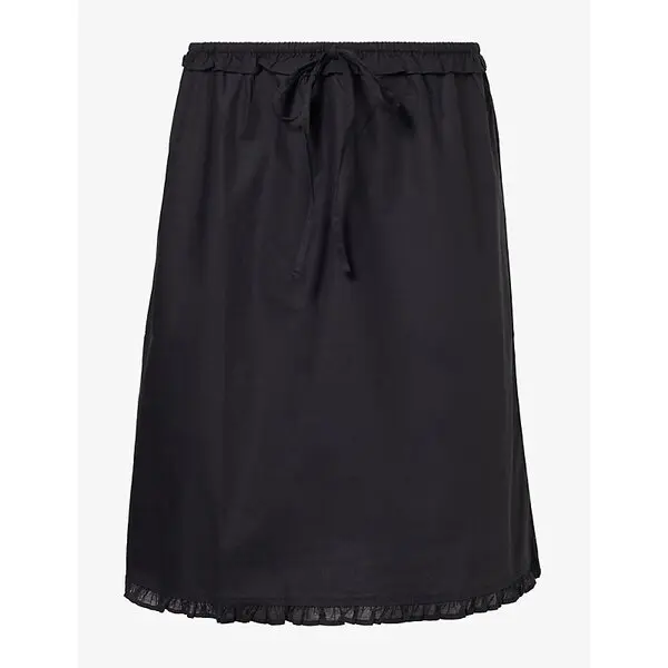DEIJI STUDIOS One Frill Cotton Mini Skirt