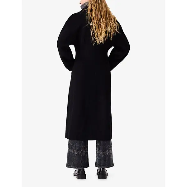 Maje Balloon-sleeve Double-faced Wool Coat