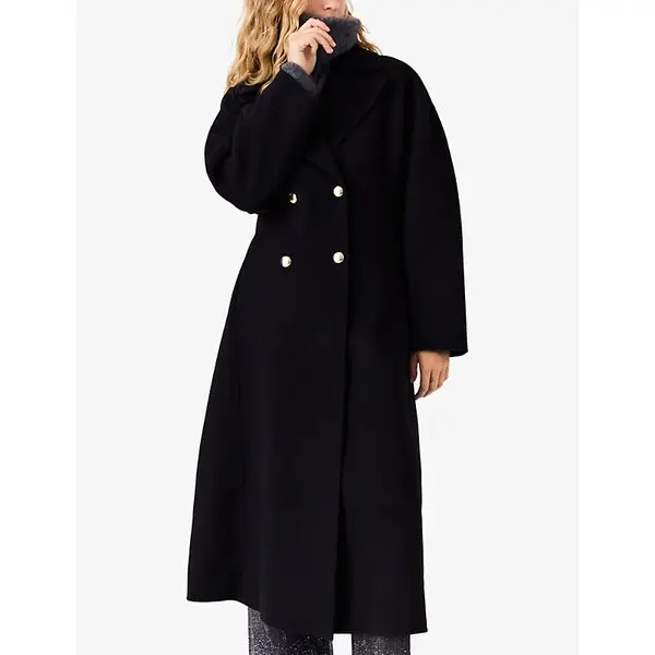 Maje Balloon-sleeve Double-faced Wool Coat