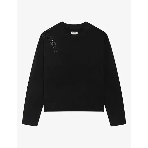 Zadig&Voltaire Markuz Rhinestone-embellished Wool-blend Jumper