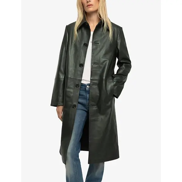 Zadig&Voltaire Mentlyr Collared Leather Coat