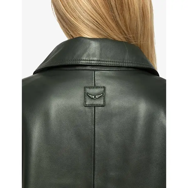 Zadig&Voltaire Mentlyr Collared Leather Coat