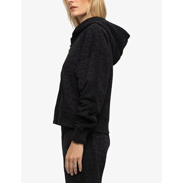 Zadig&Voltaire Swee Leopard-print Cotton-jersey Hoodie - Carbone