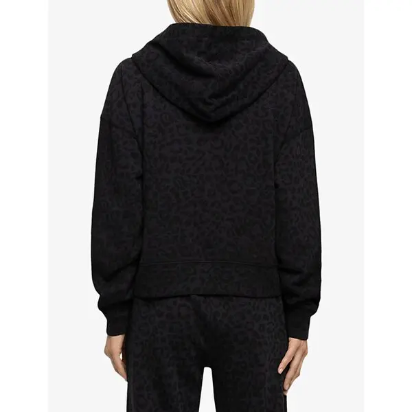 Zadig&Voltaire Swee Leopard-print Cotton-jersey Hoodie - Carbone