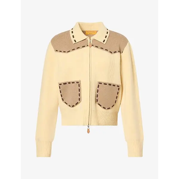 Guest In Residence Saddle Up Cashmere-wool Knit Jacket - Butter/camel