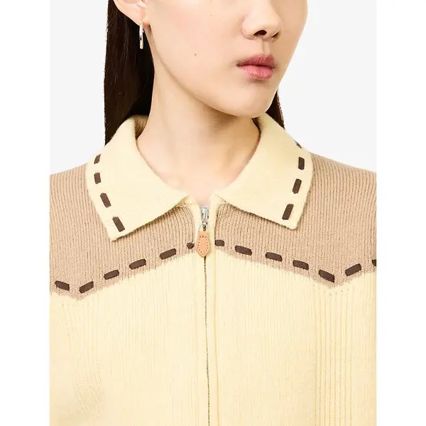 Guest In Residence Saddle Up Cashmere-wool Knit Jacket - Butter/camel