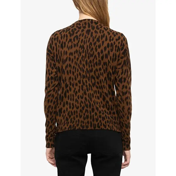 Zadig&Voltaire Missya Leopard-print Wool-blend Cardigan