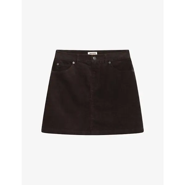 Zadig&Voltaire Jaimy Corduroy-textured Stretch-cotton Mini Skirt
