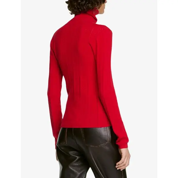Sandro Rollneck Cable-knit Wool-blend Jumper