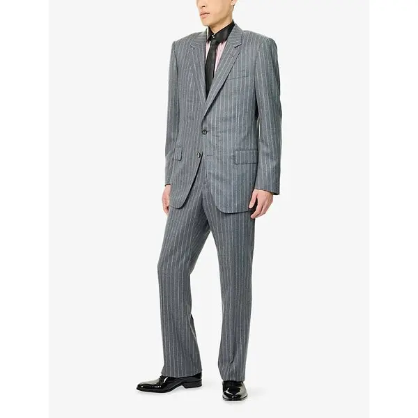 TOM FORD Pinstripe Single-breasted Suit Wool Blazer
