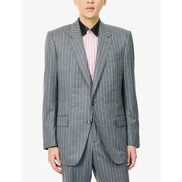 TOM FORD Pinstripe Single-breasted Suit Wool Blazer