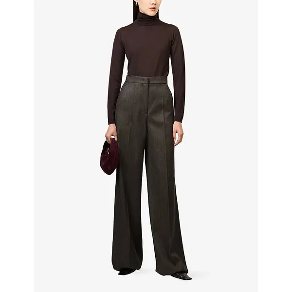 Max Mara Polo-neck Wool Knit Top