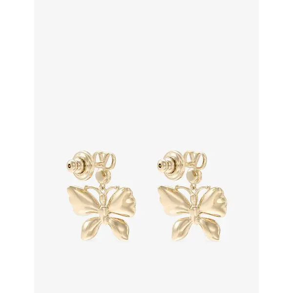 Valentino Garavani Flutterby Metal And Swarovski Crystal Earrings