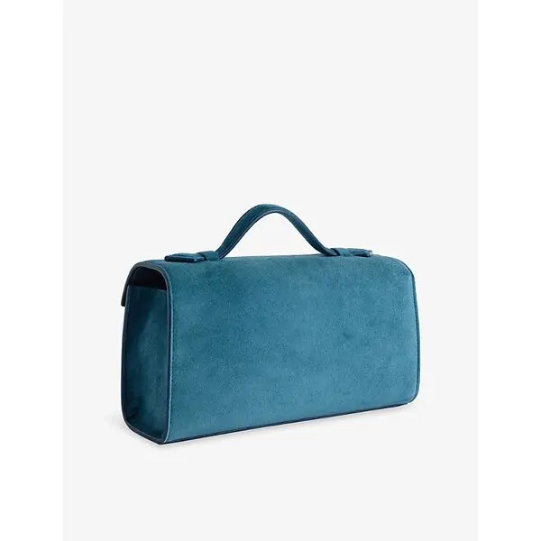 Savette Symmetry Suede Top-handle Bag - Baltic