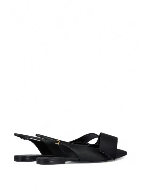 Givenchy Twisted Ribbon Flat Slingbacks In Leather