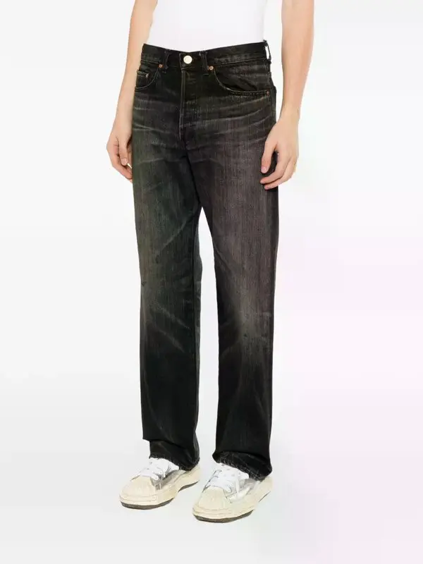 KAMIYA Faded Straight-leg Jeans