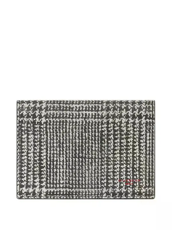 Givenchy Flap Card Holder In Houndstooth Effect Leather
