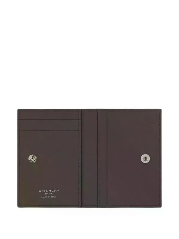 Givenchy Flap Card Holder In Houndstooth Effect Leather