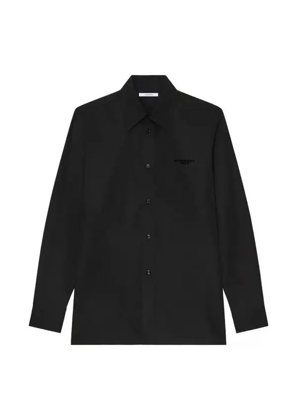 Givenchy Shirt In Poplin With Paris Embroidery