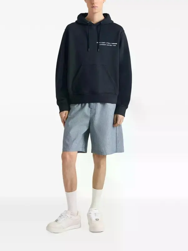 Givenchy Couture Seam Striped Bermuda Shorts In Cotton
