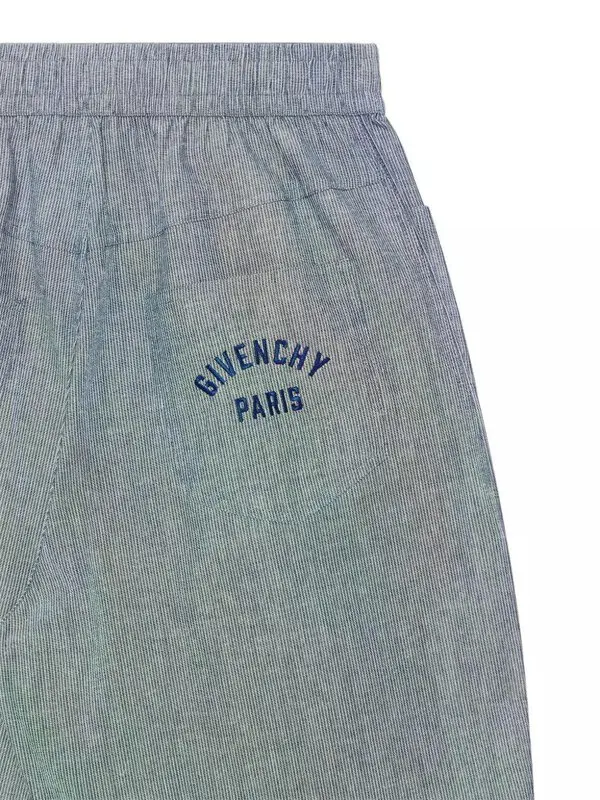 Givenchy Couture Seam Striped Bermuda Shorts In Cotton