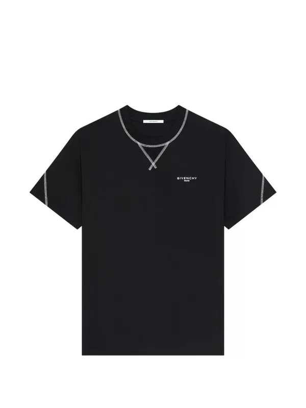 Givenchy Couture Seam T-shirt In Cotton With Embroidery