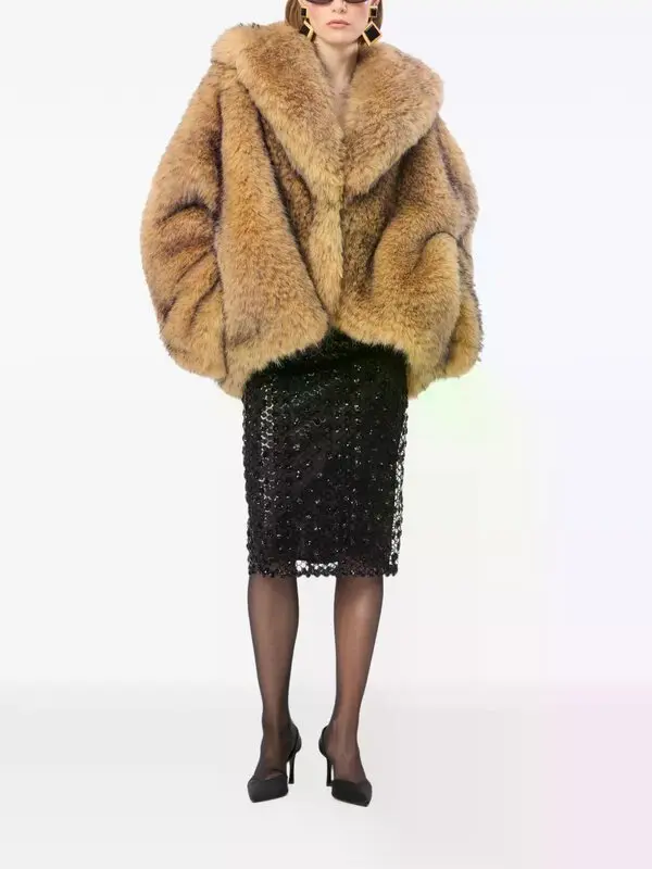 ROTATE BY BIRGER CHRISTENSEN Faux-fur Jacket - Brown