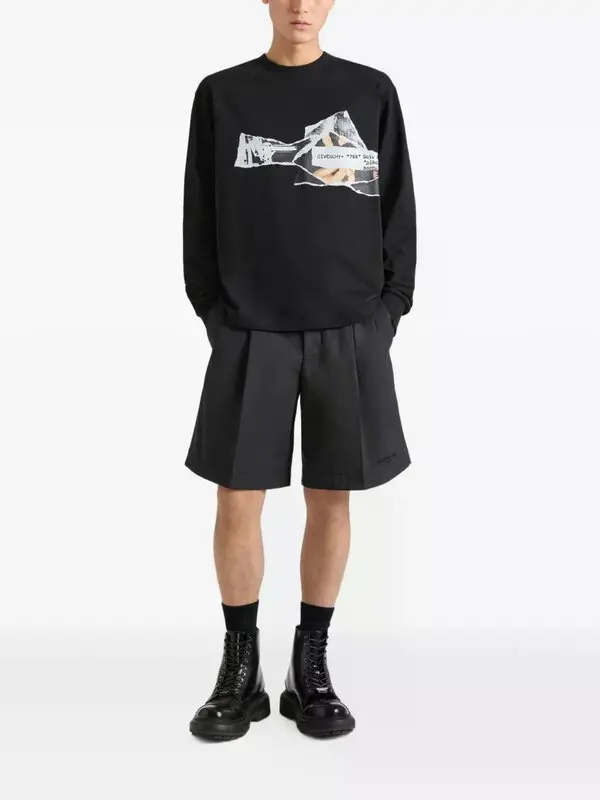 Givenchy T-shirt In Cotton With Ripped Papers Print