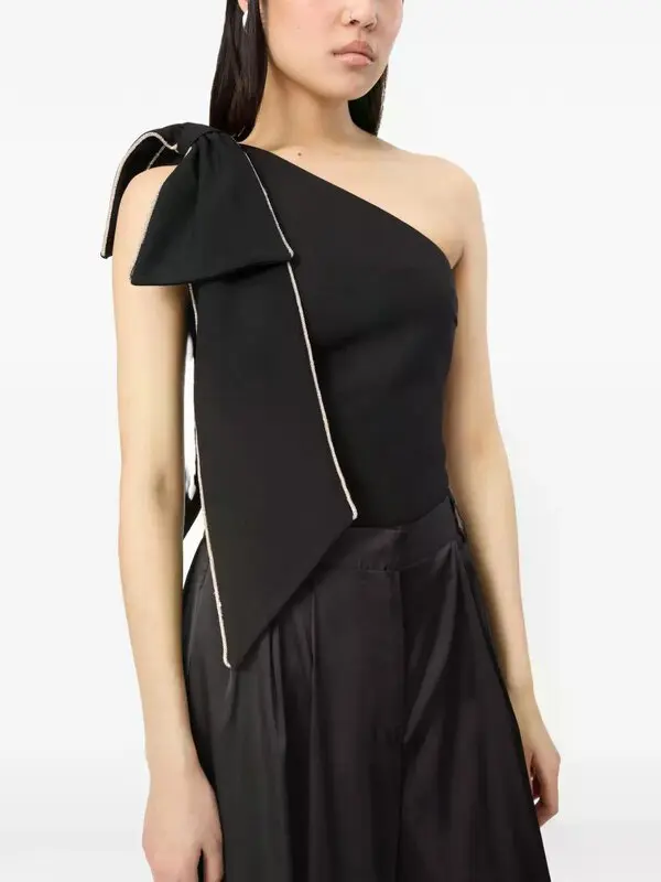 ROTATE BY BIRGER CHRISTENSEN One-shoulder Bow-detail Blouse