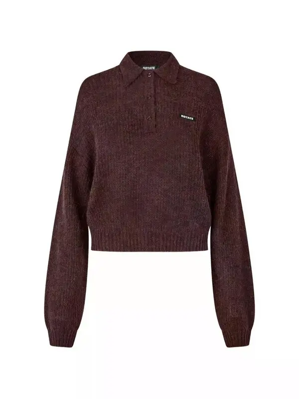 ROTATE BY BIRGER CHRISTENSEN Fluffy Knit Polo