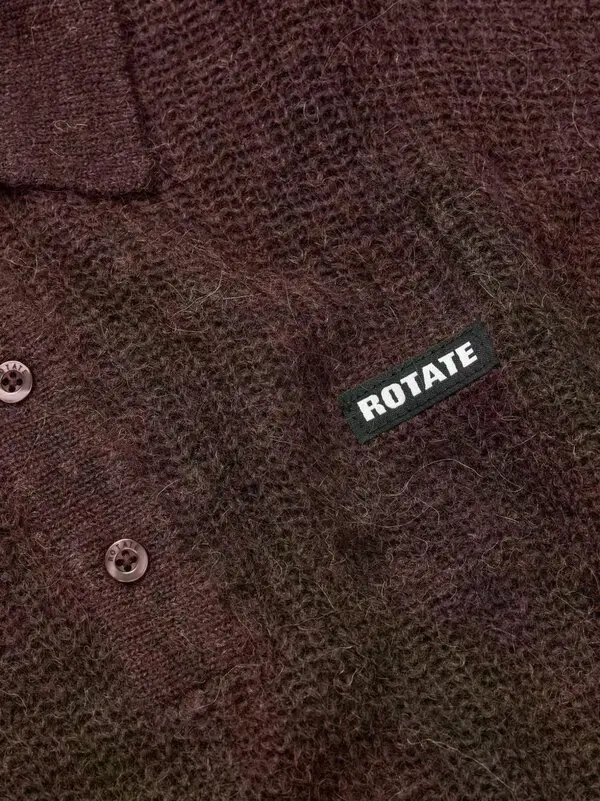 ROTATE BY BIRGER CHRISTENSEN Fluffy Knit Polo