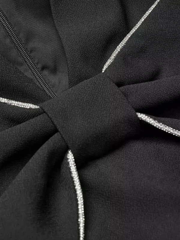 ROTATE BY BIRGER CHRISTENSEN Mini Draped Bow Dress