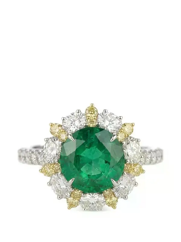 HYT JEWELRY Emerald And Diamond Ring