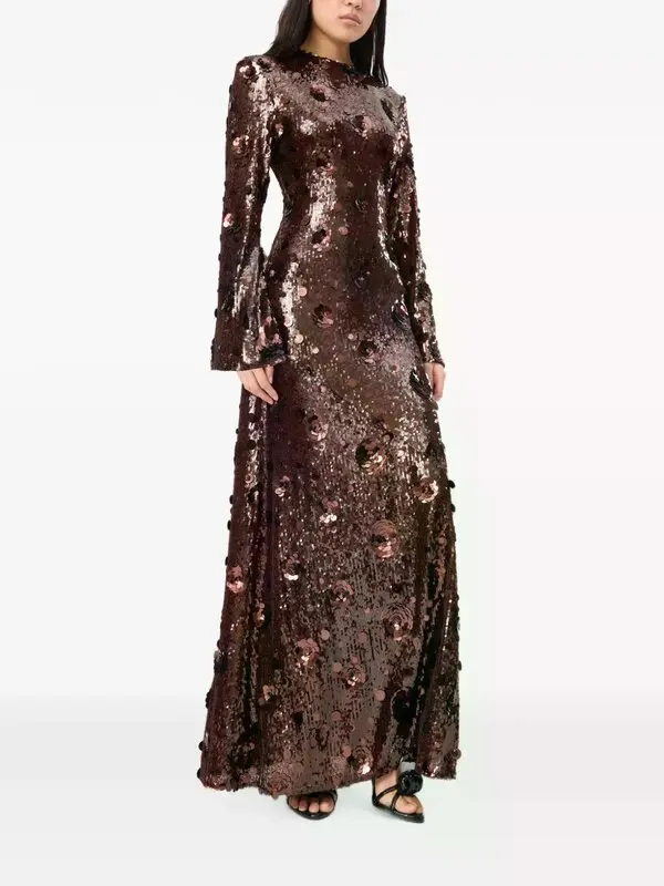 ROTATE BY BIRGER CHRISTENSEN Sequins Maxi Dress