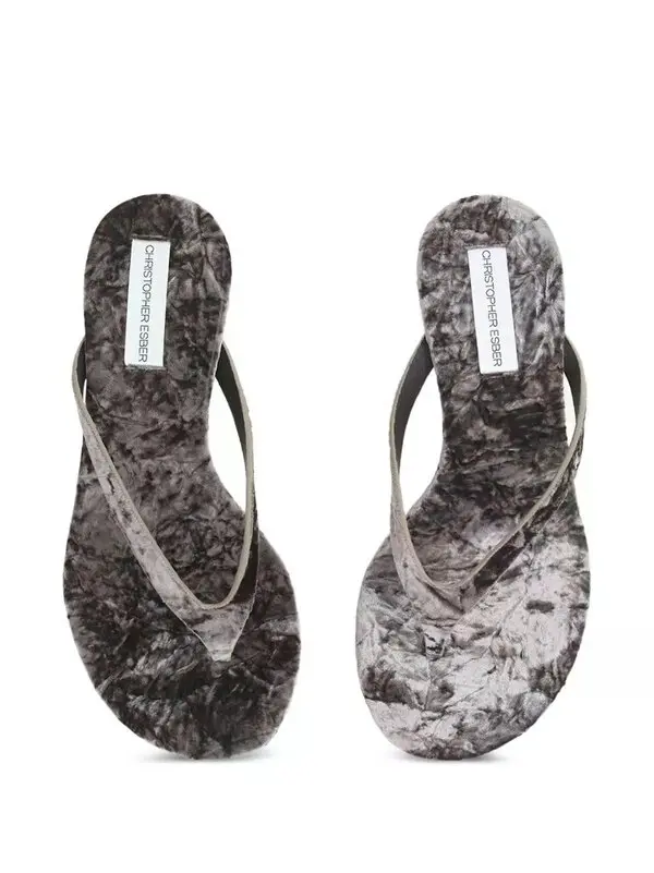 Christopher Esber Scala Velvet Wedge Sandals